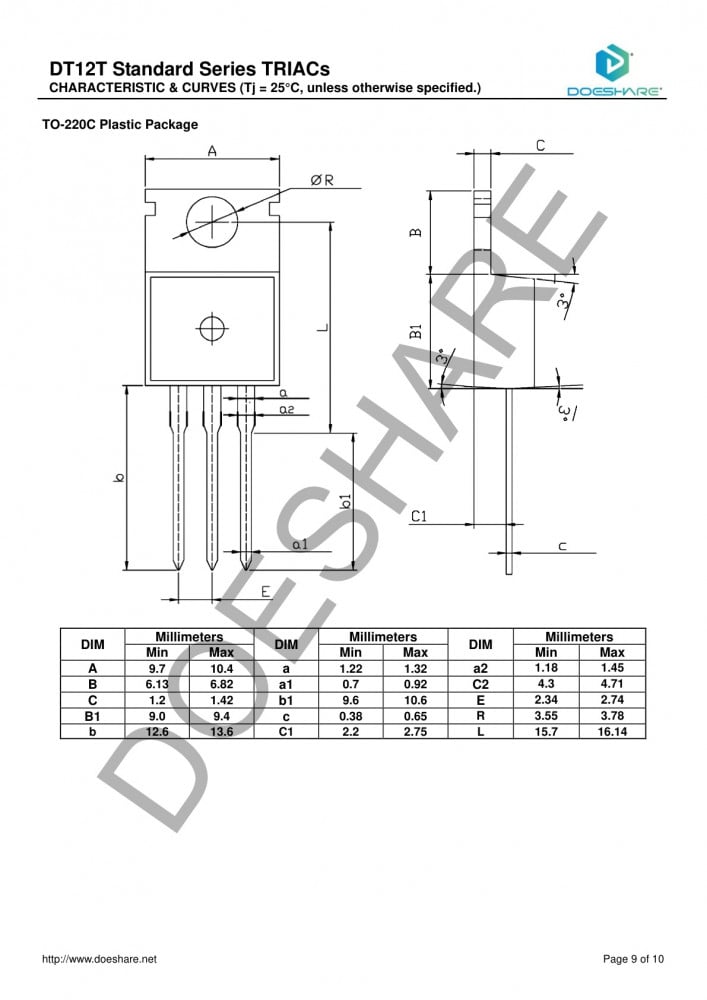 DT12T10T-B datasheet page 9