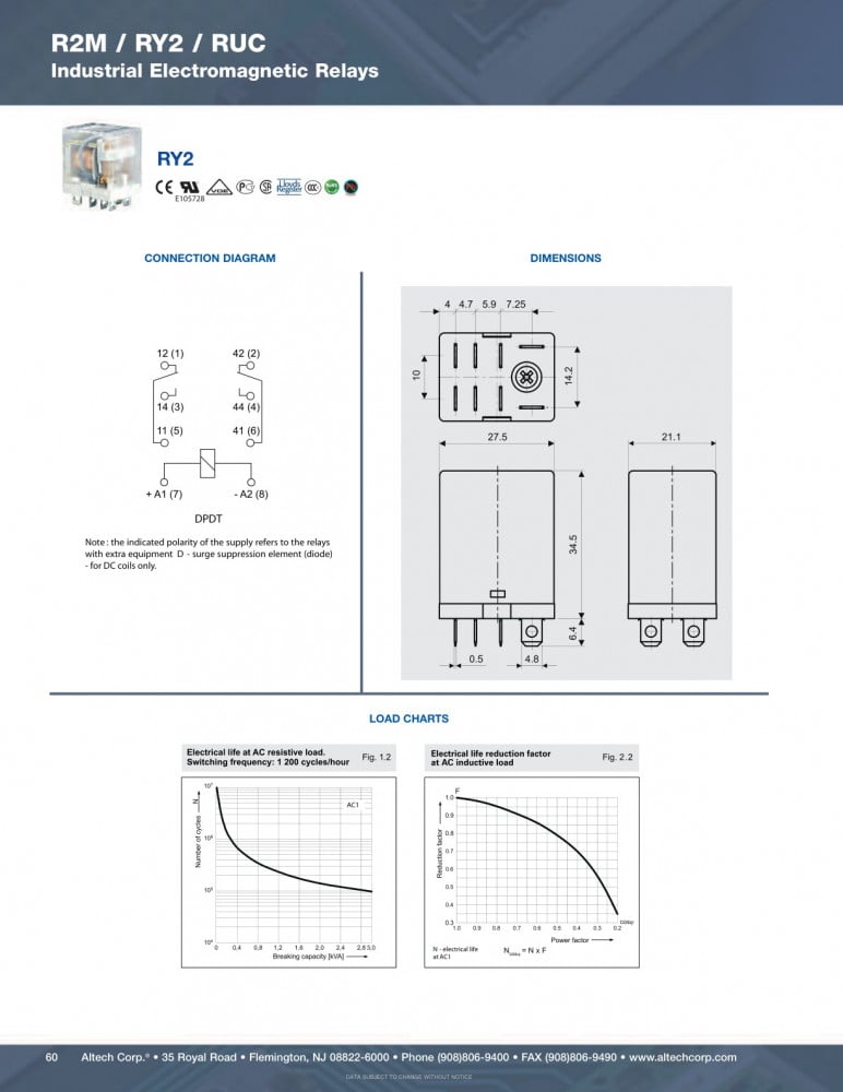 Altech relay technical document page 3