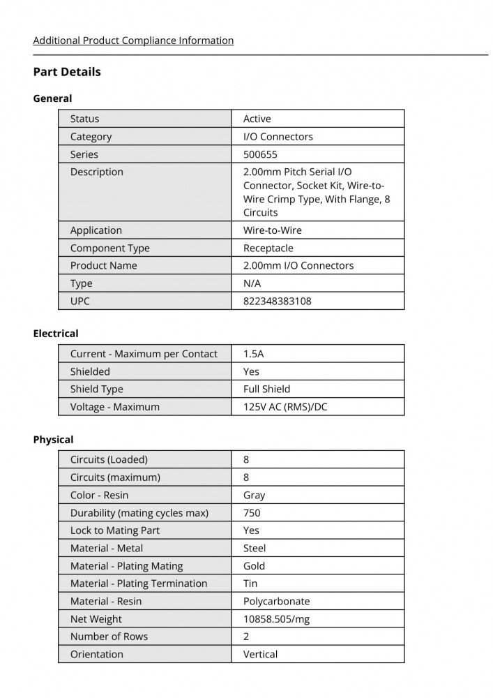 Product document preview, page 2