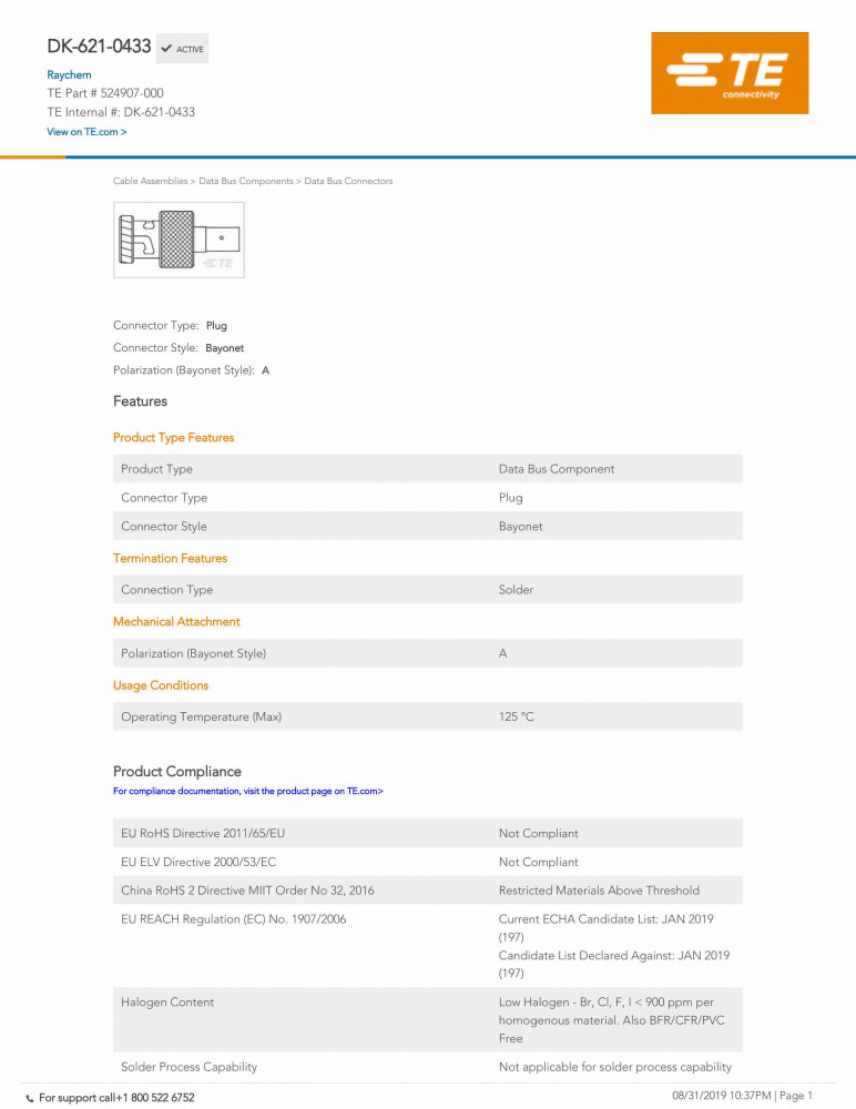 DK-621-0433 technical document page 1