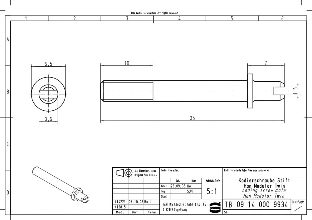 Technical drawing preview for model 09140009934