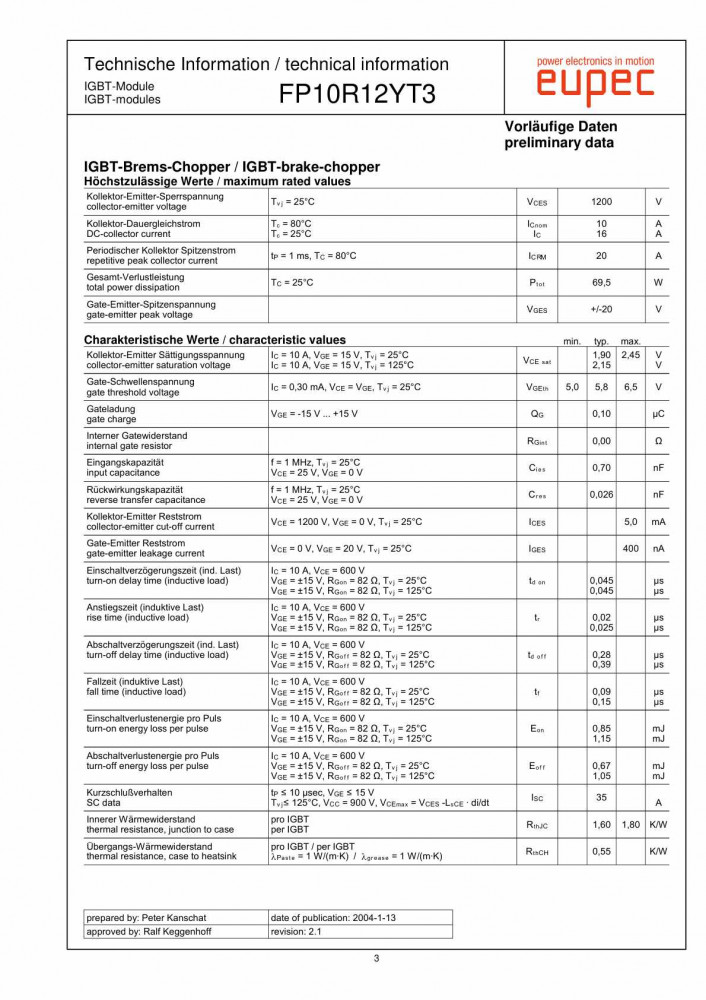 FP10R12YT3 technical document page 3