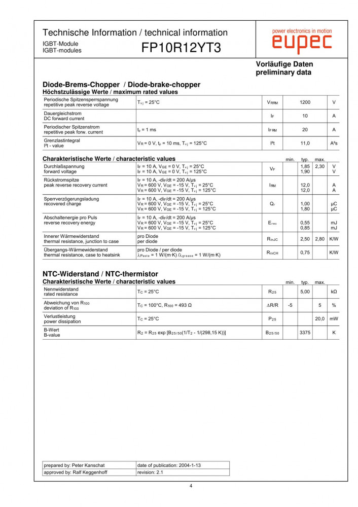 FP10R12YT3 technical document page 4