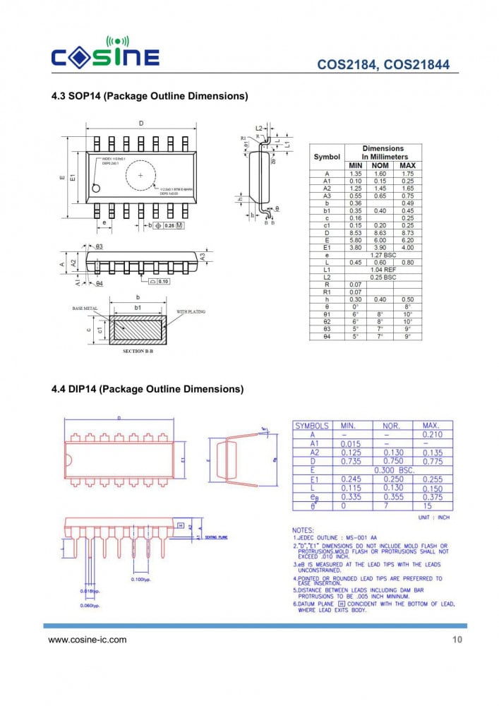 COS21844S datasheet page 10