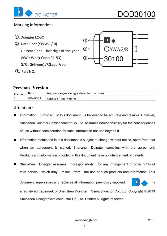 DOD30100 datasheet page 6
