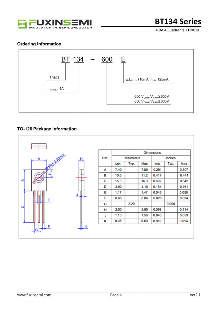 BT134-800E datasheet page 4