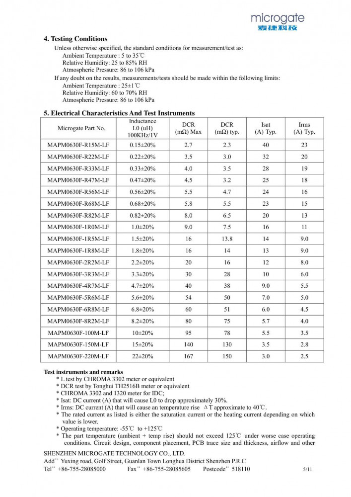MAPM0630F specification page 5