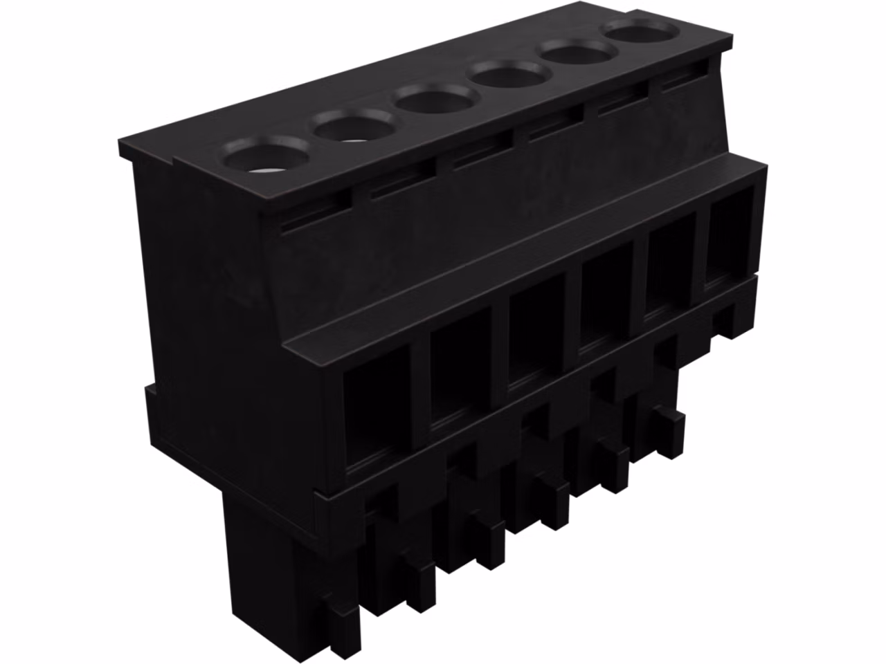 3.81mm Pitch Eurostyle Vertical Plug, Front Wire Entry, Gold (Au) Plated, Black, 6 Circuits for sale