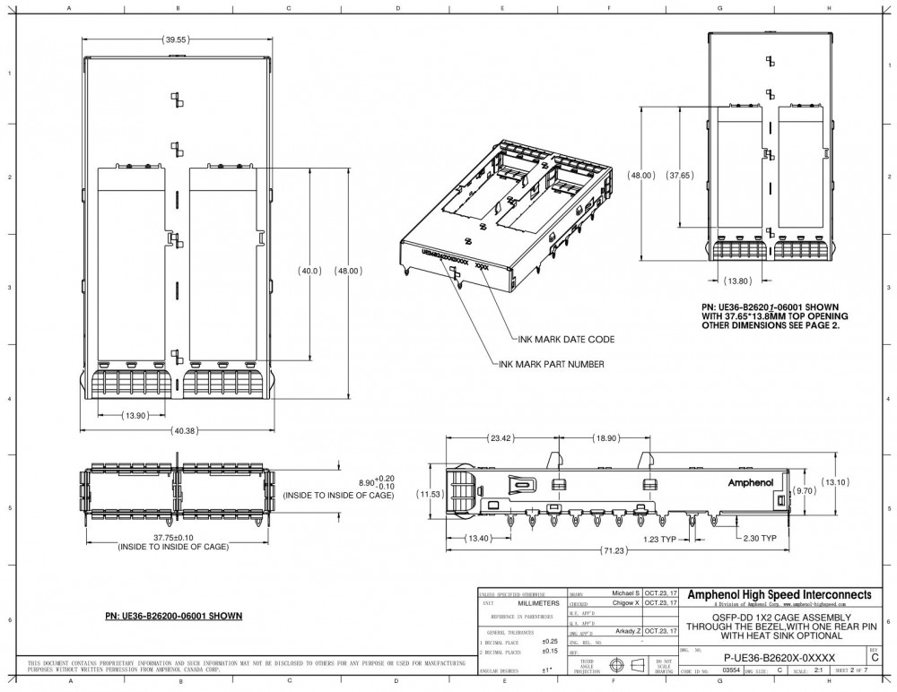 Amphenol UE36-B2620X drawing page 2
