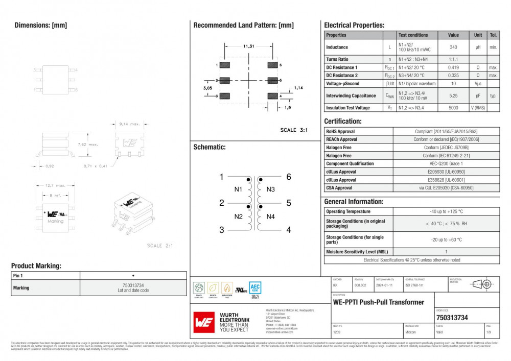 750313734 technical document, page 1