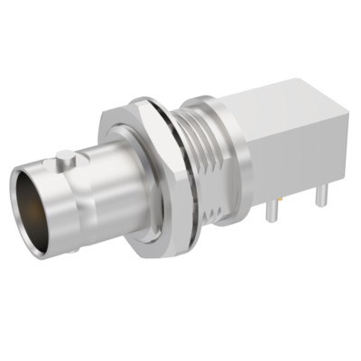 BNC 75 HDTV / RIGHT ANGLE BULKHEAD JACK RECEPTACLE SOLDER LEGS for sale