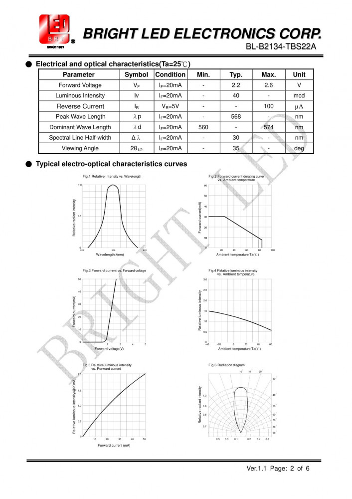 BL-B2134-TBS22A datasheet page 2