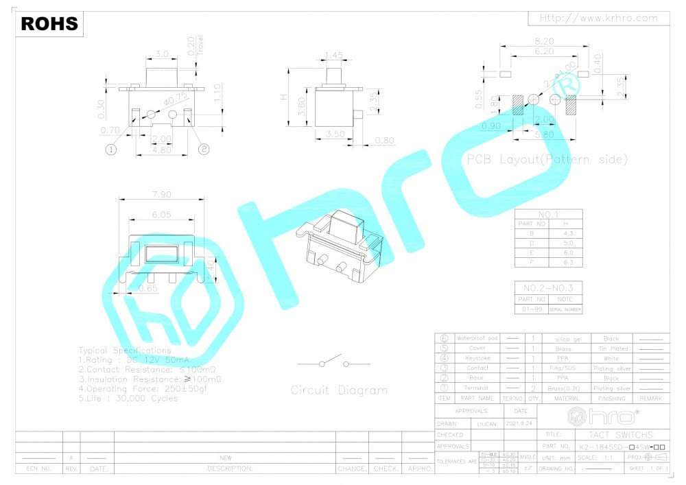 K2-1845SD-E4SW-04 technical drawing page 1