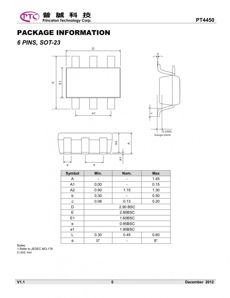 PT4450 datasheet page 5
