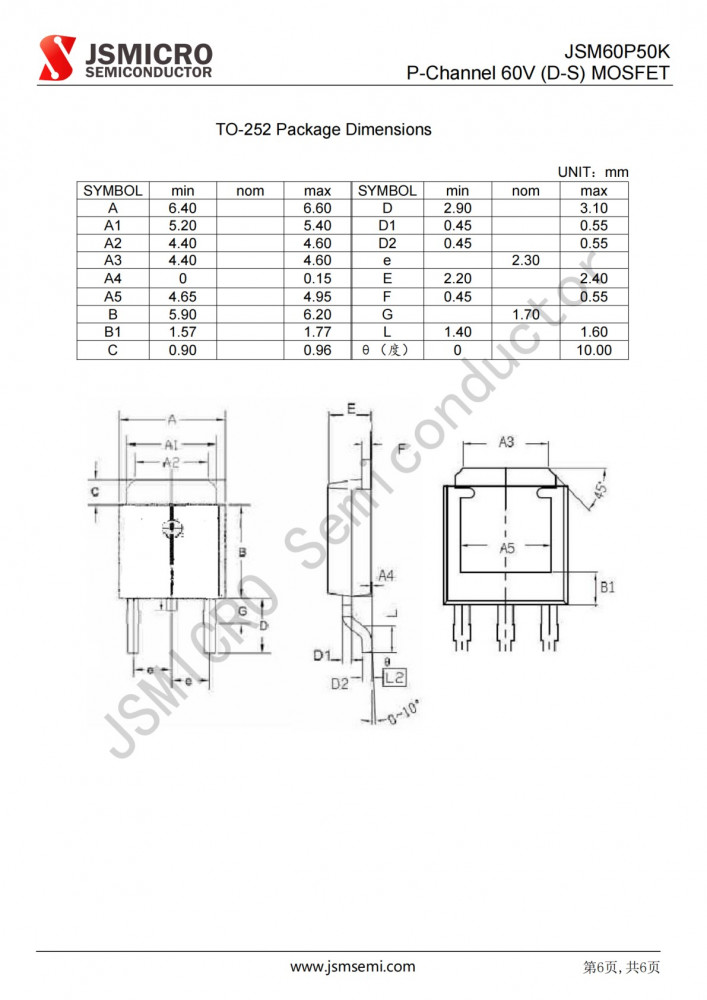 JSM60P50K datasheet page 6