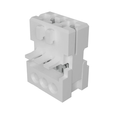 Appli-Mate RAST 2.5 IDT Housing, 2.50mm Pitch, Female, 3 Circuits, Position Keys A and D Removed, Slotted Endwalls, Polarizing Rib Between 2/3 for sale