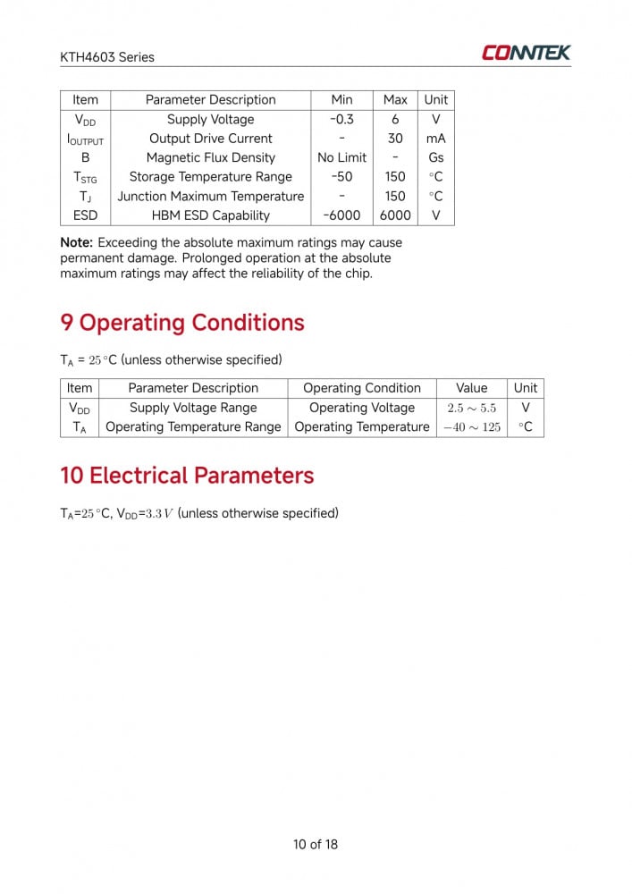 KTH4603 datasheet page 10