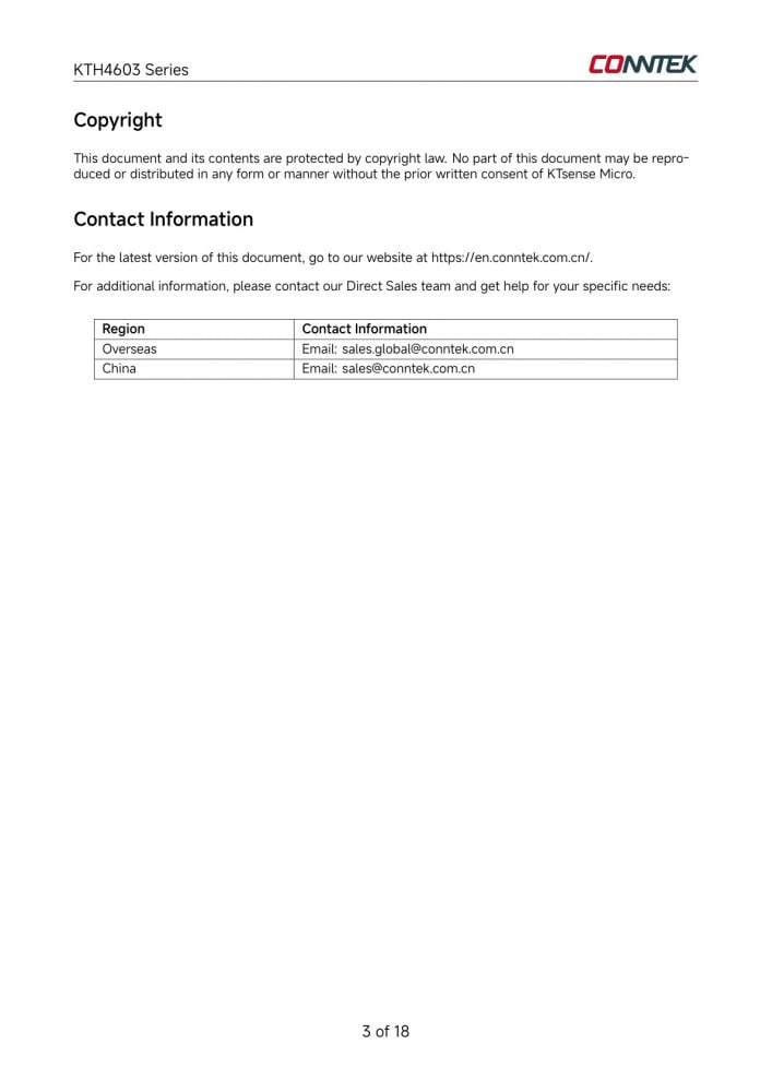 KTH4603 datasheet page 3