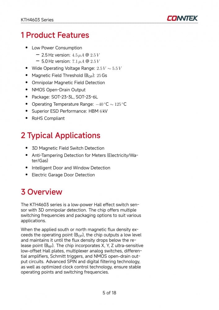 KTH4603 datasheet page 5