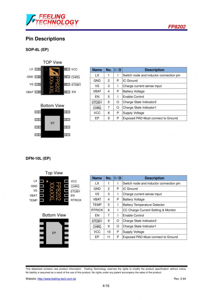 FP8202 datasheet page 4