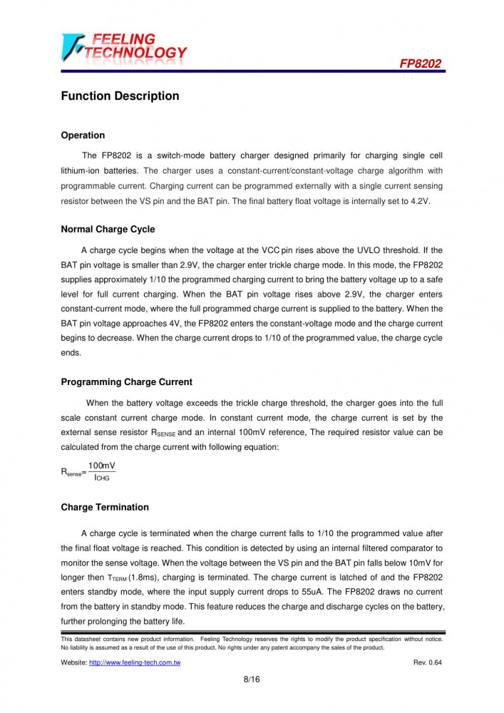 FP8202 datasheet page 8