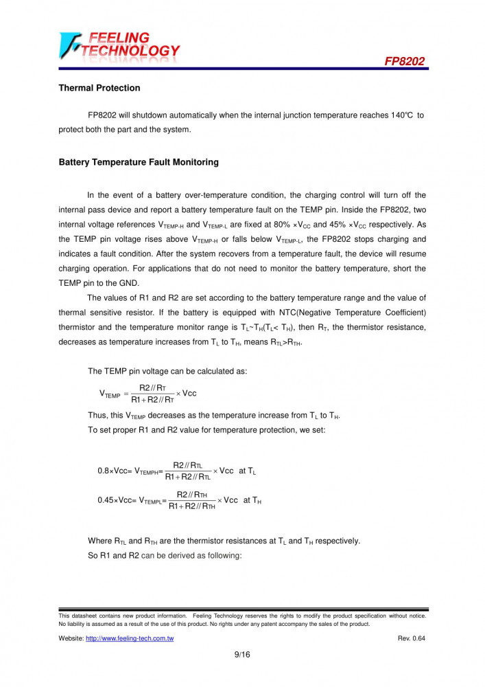 FP8202 datasheet page 9