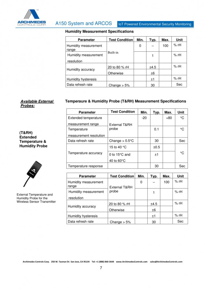 A150 and ARCOS catalog page 7