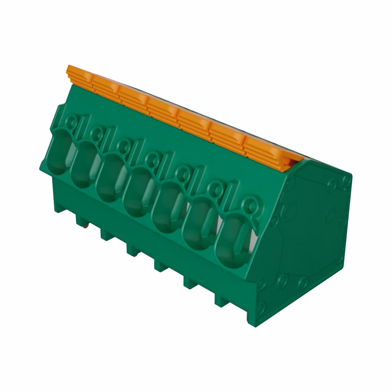 7.50mm Pitch Lever Activated Fixed Mount PCB Terminal Block, 35° Wire Entry, Left Front Terminal, 7 Circuit for sale