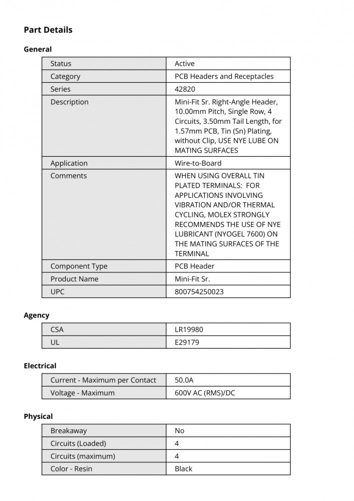 MOLEX 428204312 technical document page 2