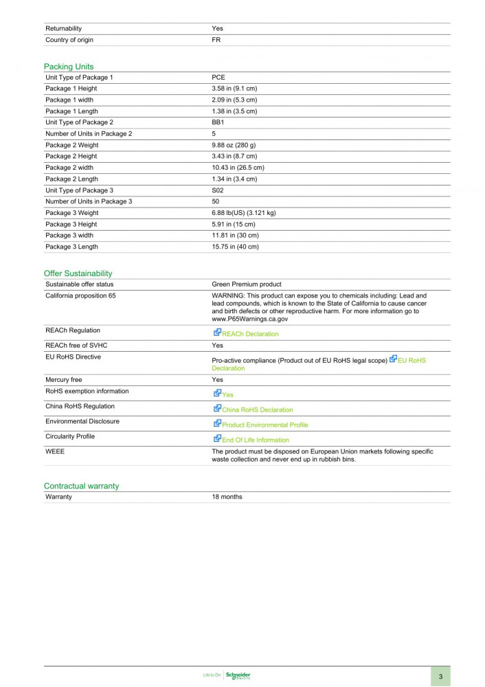 XB5AW33G5 technical document page 3