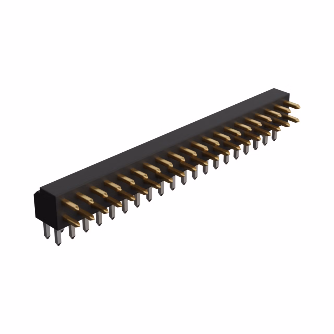 2.00mm Pitch Milli-Grid Header, Right-Angle, Through Hole, 40 Circuits, 0.38µm Gold (Au) Plating, Mating Pin Length 2.60mm, Tail Length 3.00mm, Tray, Lead-Free for sale