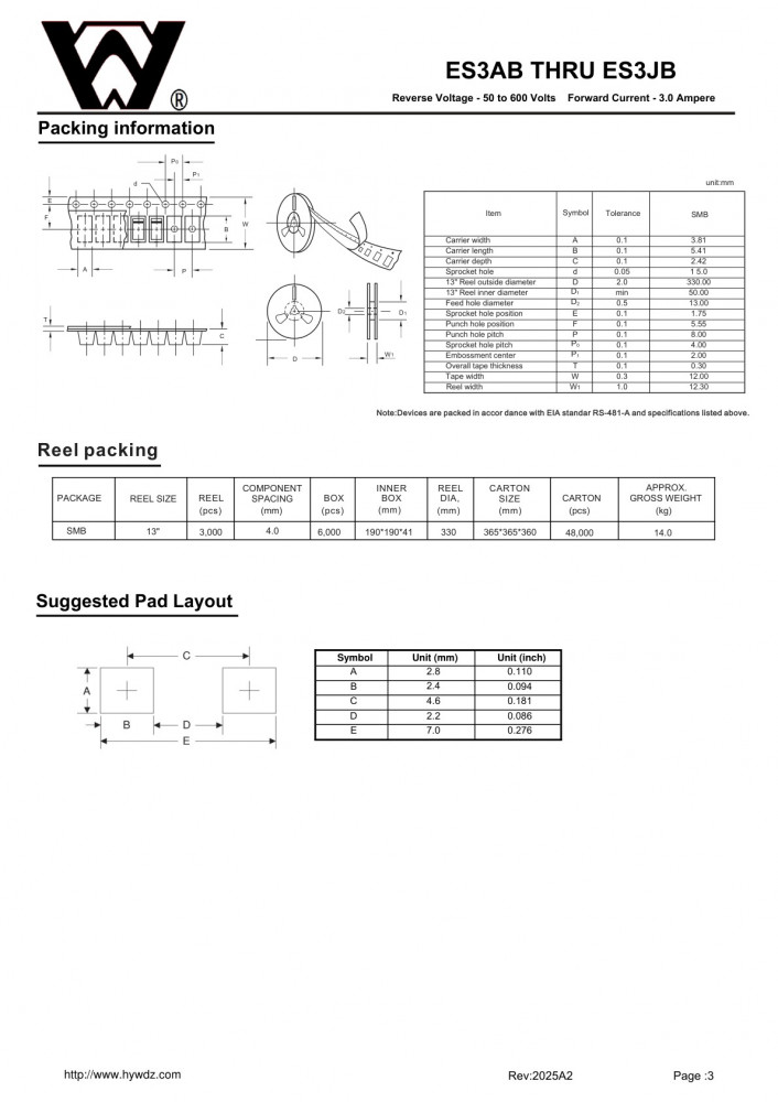 ES3JB datasheet page 3