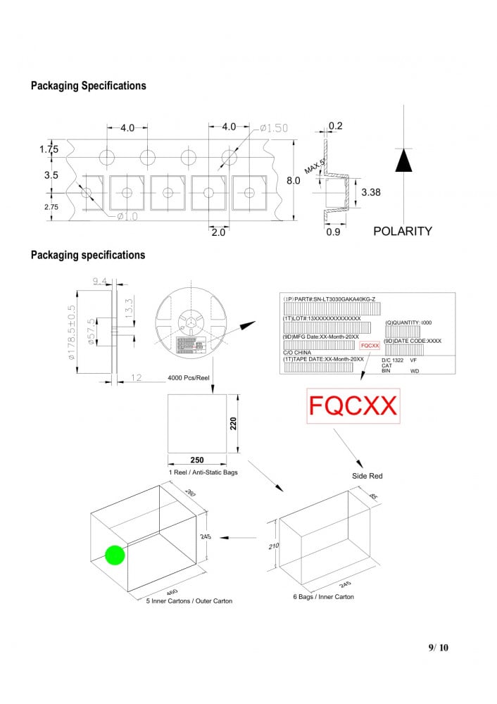 SN-LT3030GAKA40KG-Z datasheet page 9