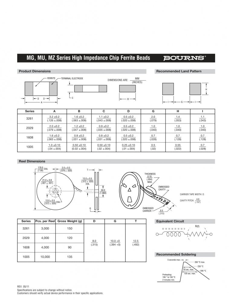 BOURNS MU3261-102Y datasheet page 9