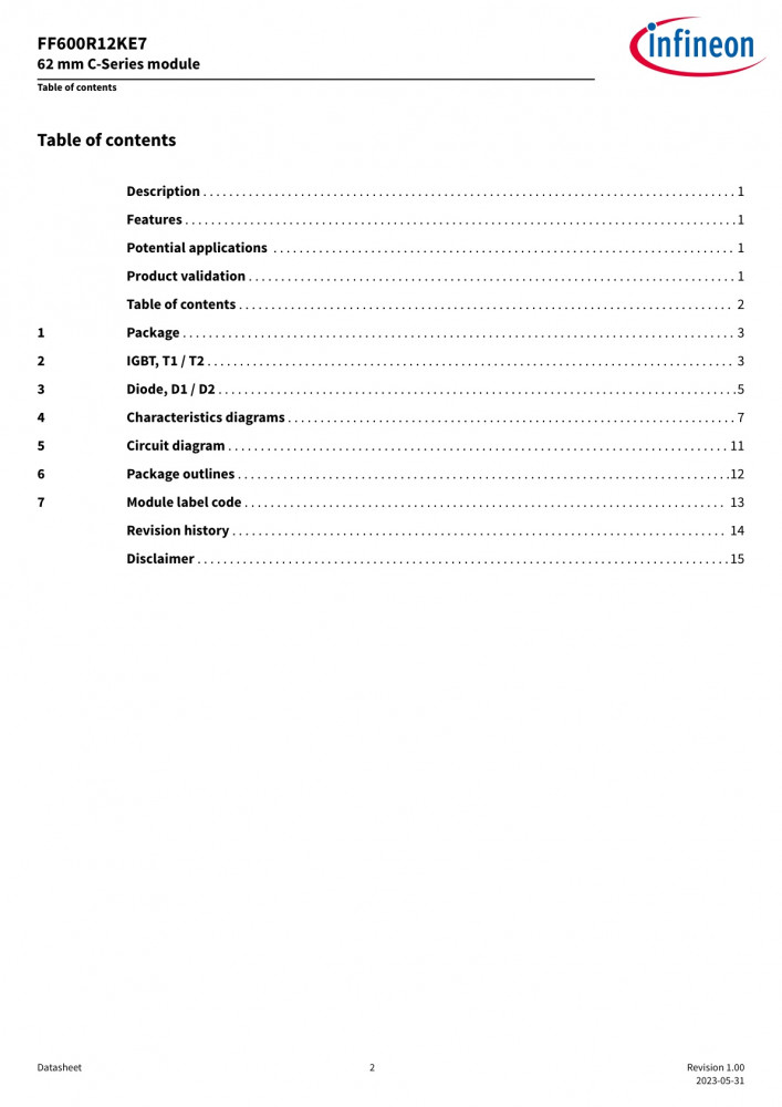 FF600R12KE7 datasheet page 2