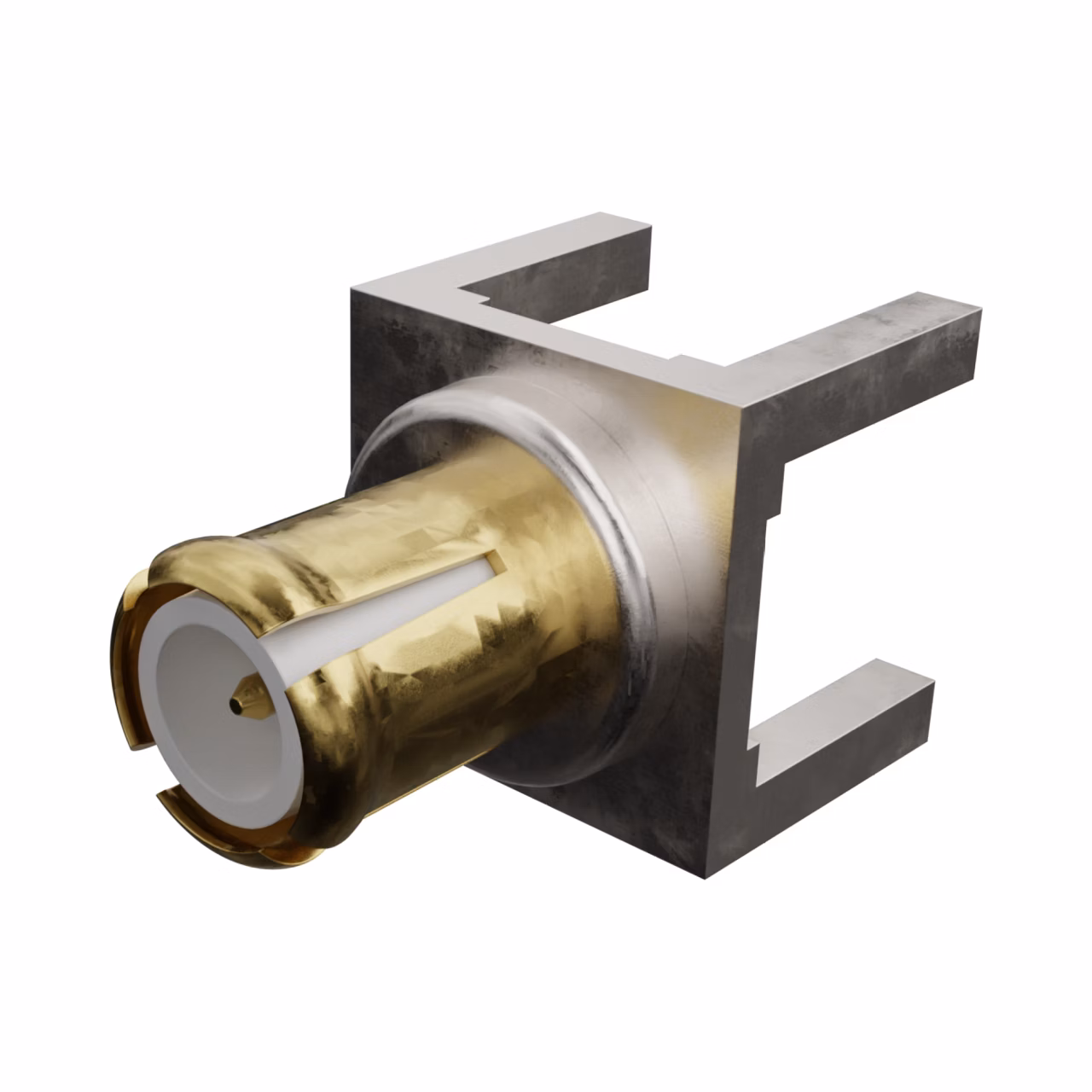 MCX Plug, Straight, PCB Receptacle, Throug Hole, Brass Body, Tin (Sn) Plated, 50 Ohms for sale