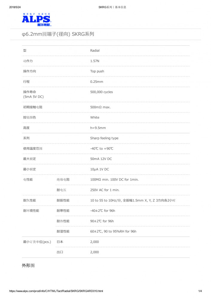 SKRGARD010 technical document page 1