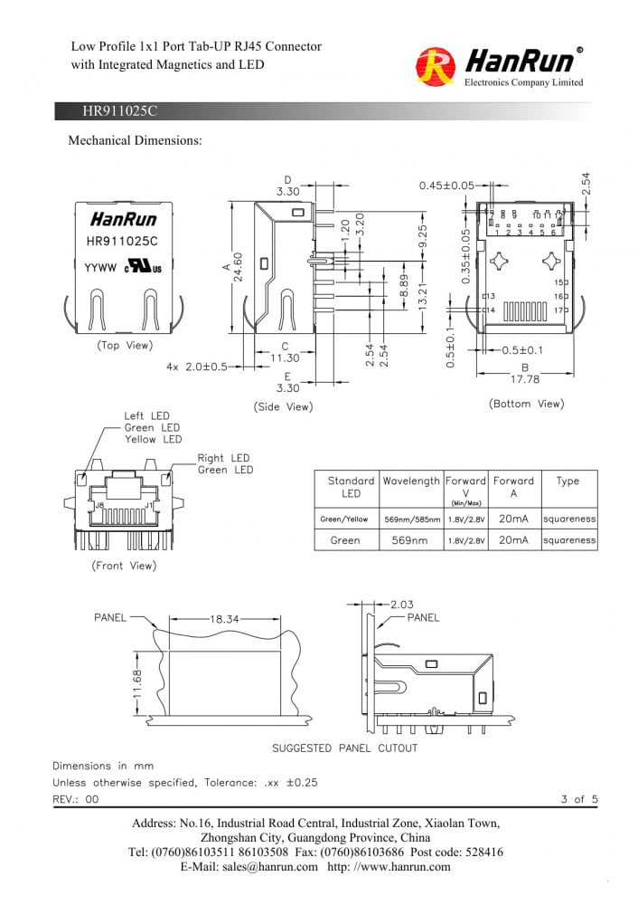 HR911025C technical document page 3
