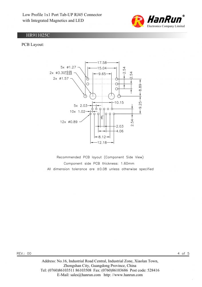 HR911025C technical document page 4