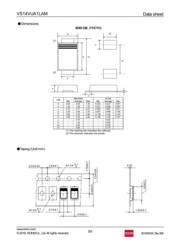 VS14VUA1LAMTR datasheet page 5
