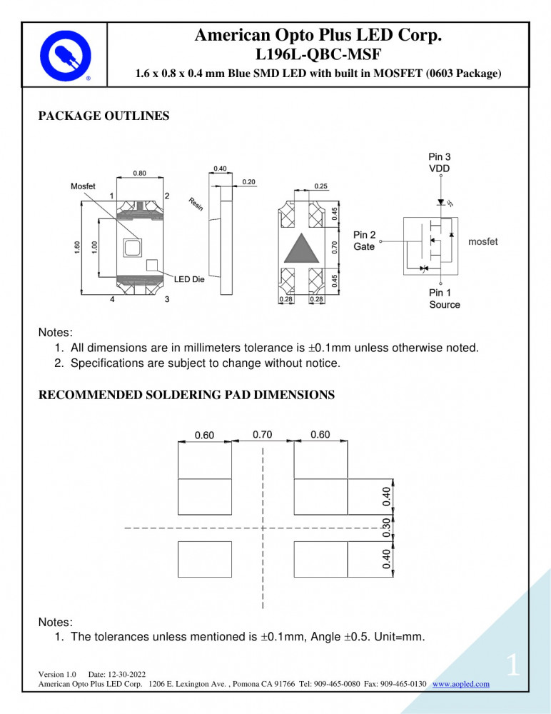 L196L-QBC-MSF datasheet page 1
