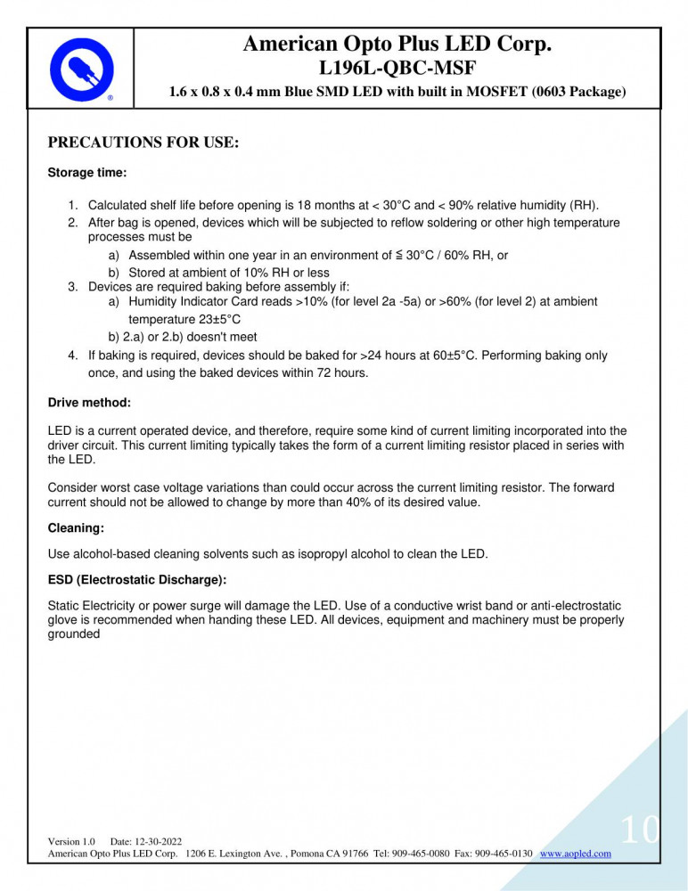 L196L-QBC-MSF datasheet page 10