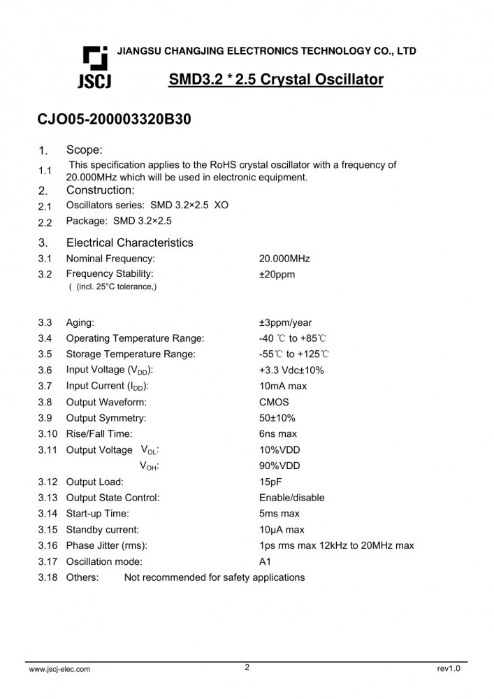 CJ005-200003320B30 specification page 2