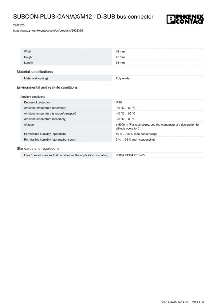 Phoenix Contact 2902326 technical document page 3