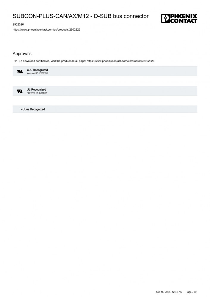 Phoenix Contact 2902326 technical document page 7