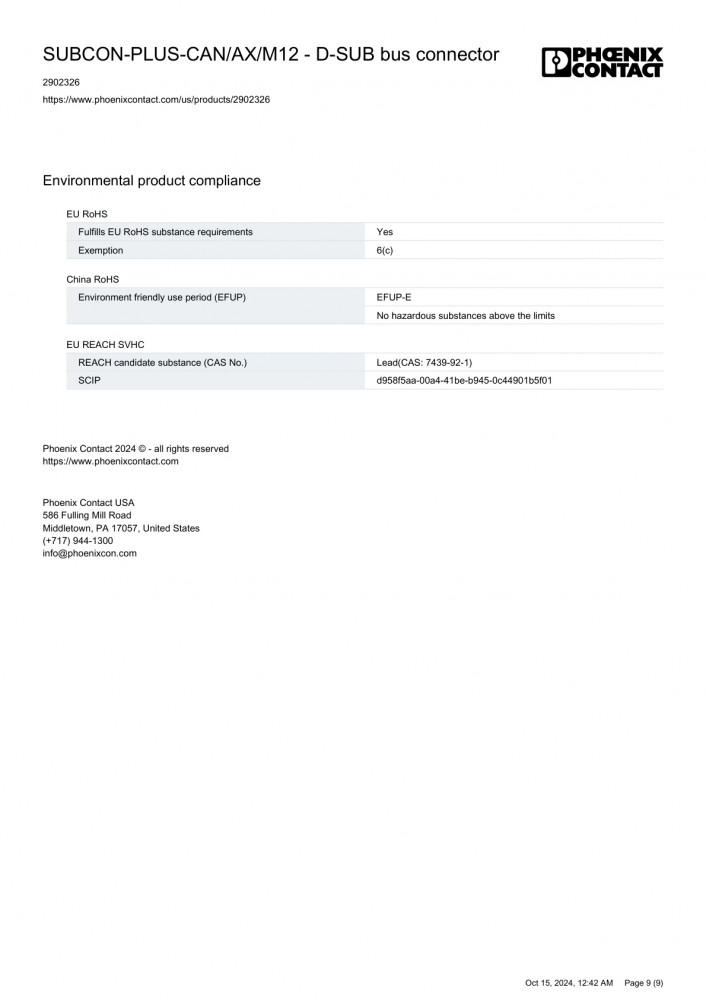 Phoenix Contact 2902326 technical document page 9