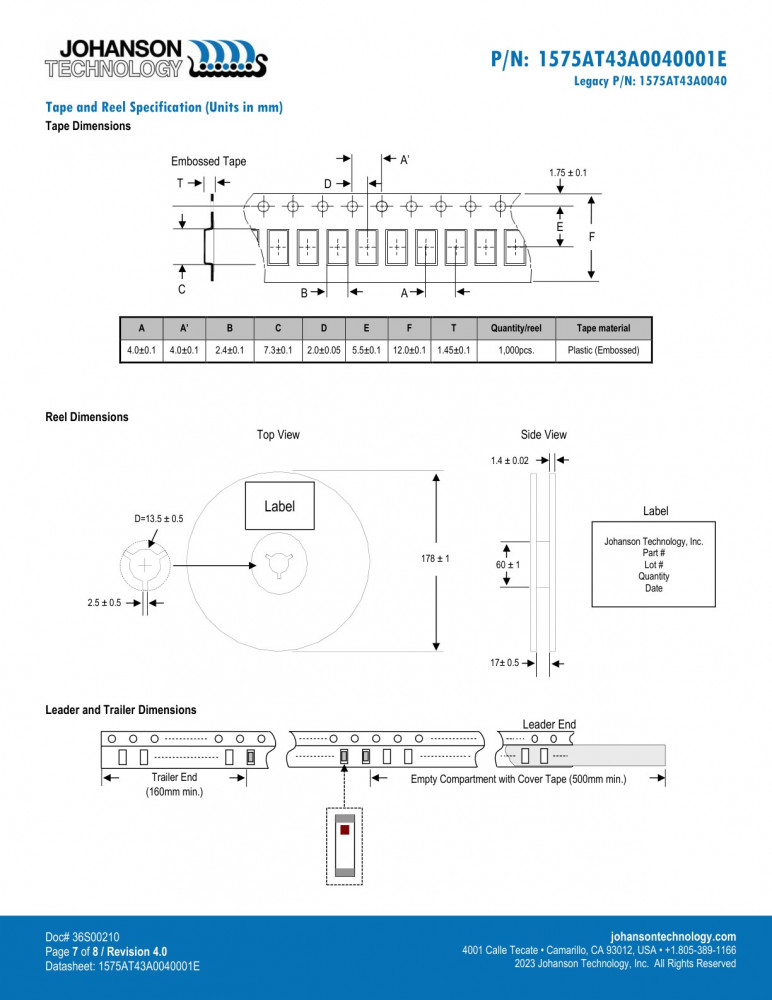1575AT43A0040001E datasheet page 7