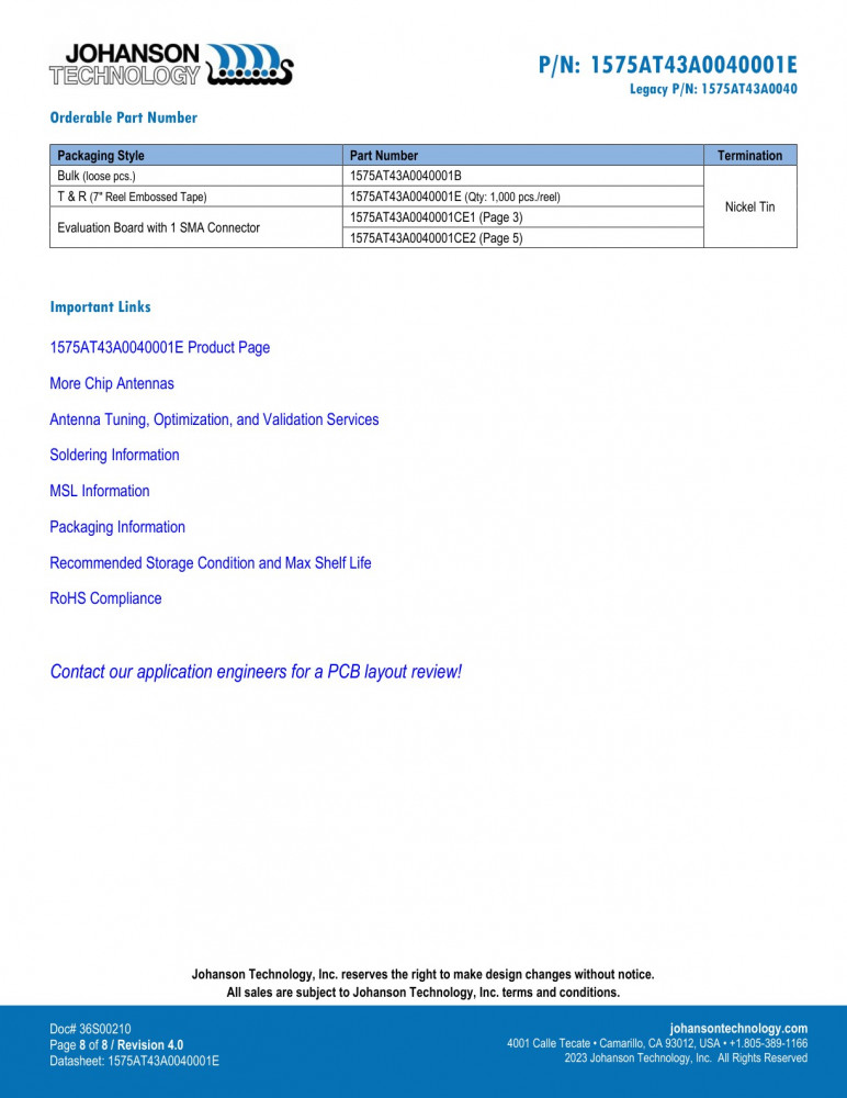 1575AT43A0040001E datasheet page 8