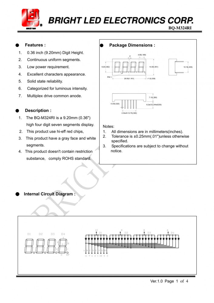 BQ-M324RI technical document page 1