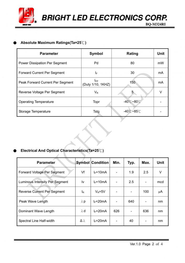 BQ-M324RI technical document page 2